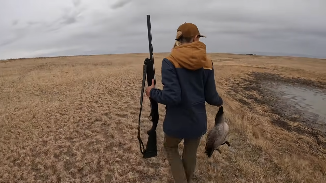 She was aiming at a duck — then dropped her first goose instead