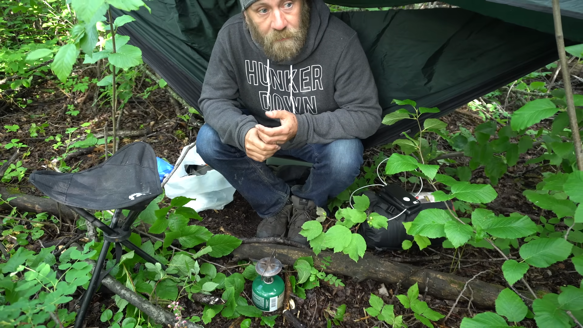 I hid in the trees all night - then saw who slept on the bench