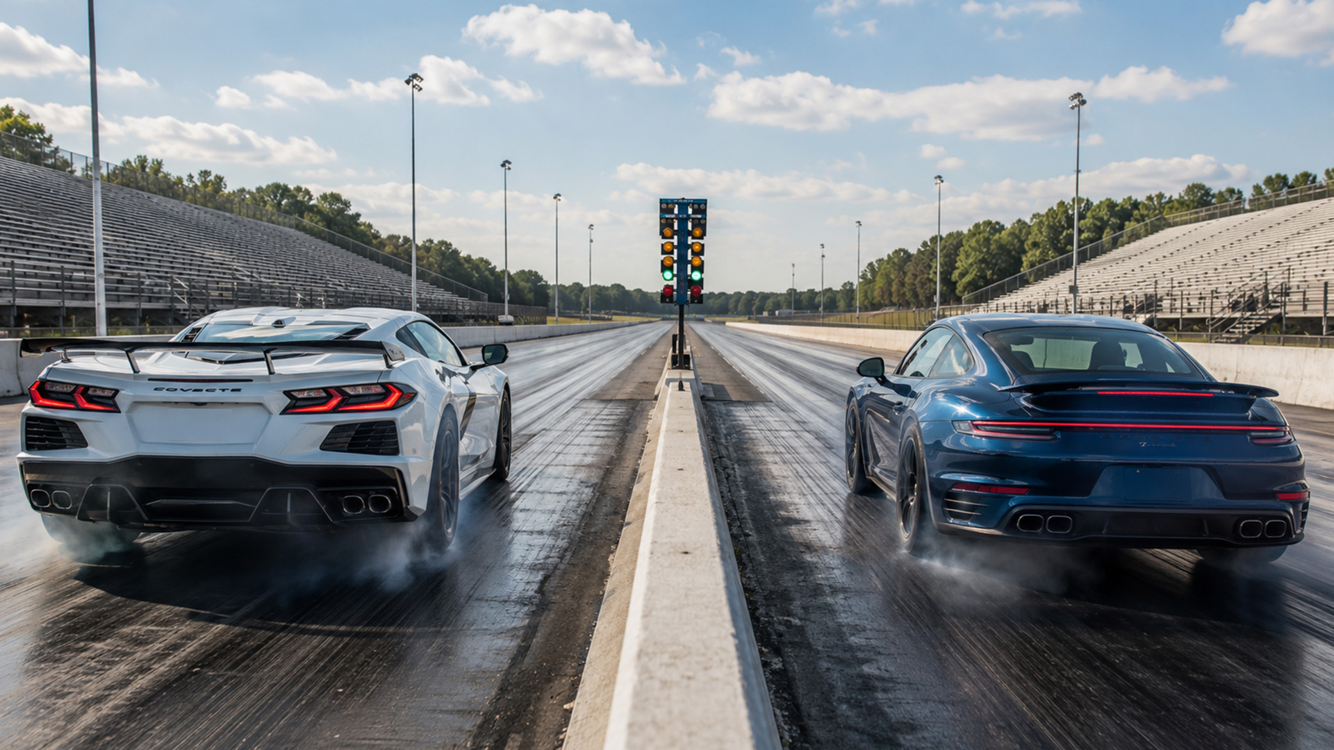1064HP Corvette ZR1 faces Porsche 911 Turbo S drag race