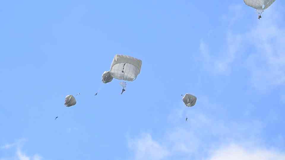 D-Day 82nd anniversary - commemorative paratrooper jump