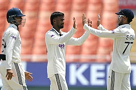 Suthar makes dream debut in India's largest Test victory