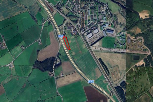 Dog exercise field planned on land beside A1(M) in North Yorkshire