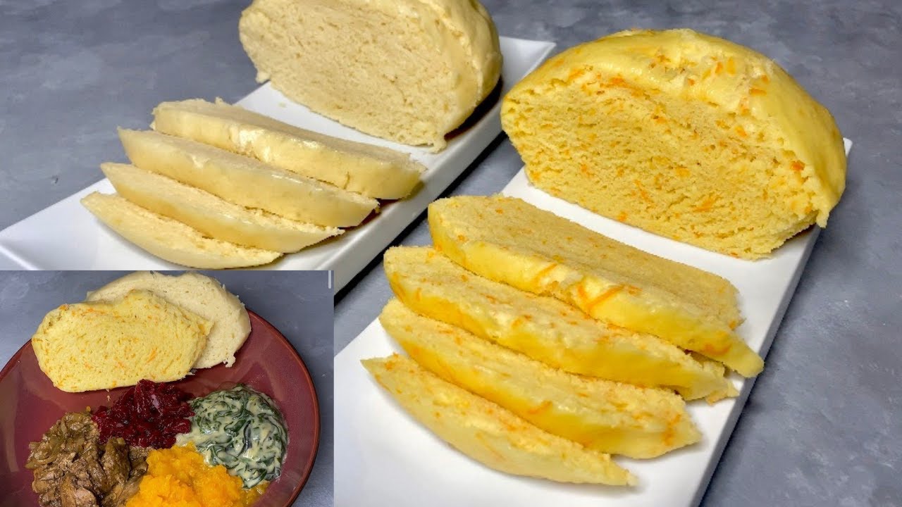 Fluffy steamed bread with carrots made simple