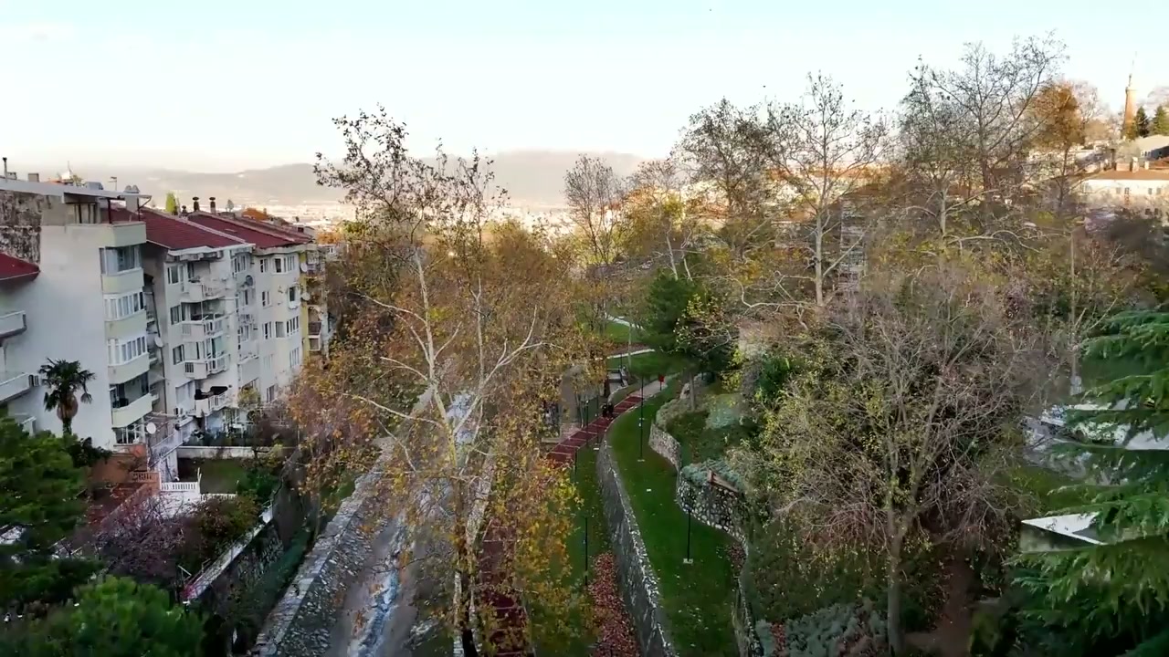 Drone view of Bursa, Turkey’s first Ottoman capital