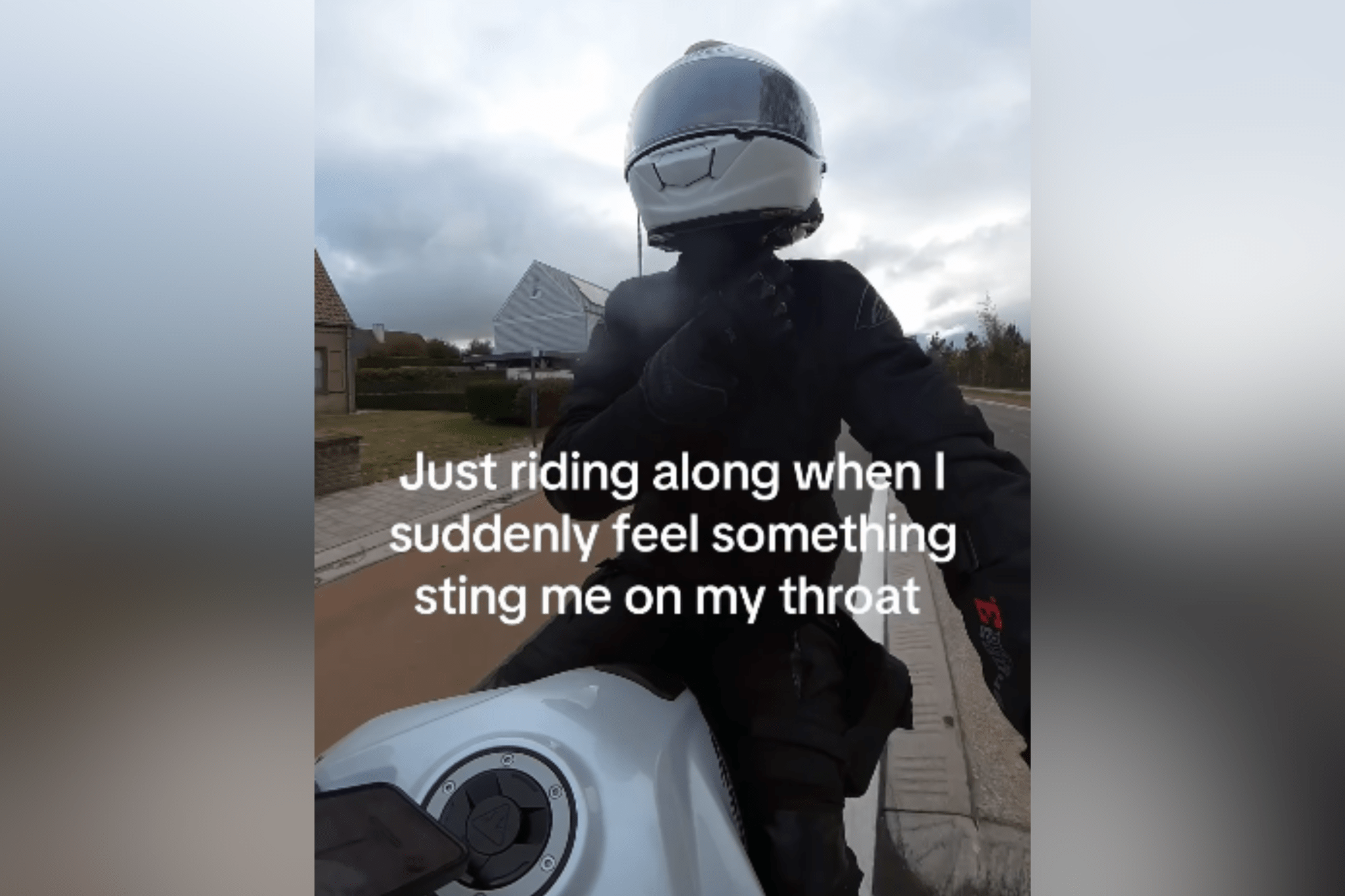 Woman on standard motorcycle ride—then feels something is very wrong