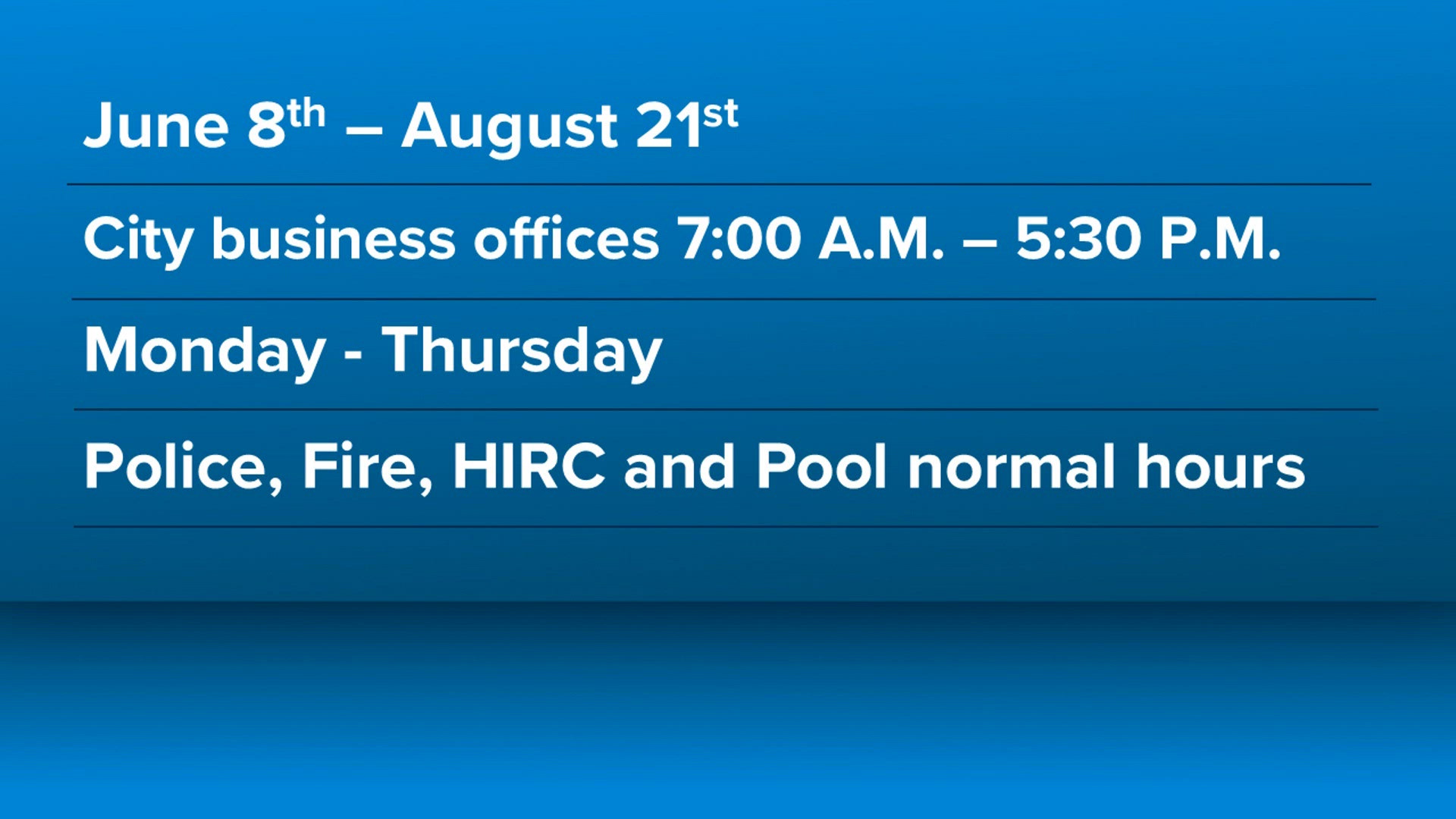 City of Moscow moving to summer hour schedule