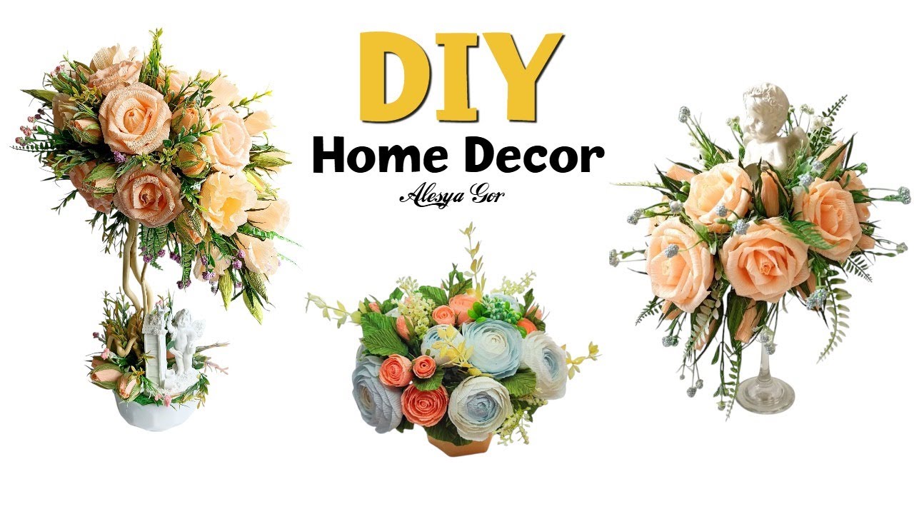 How crepe paper flowers enhance simple home decor ideas