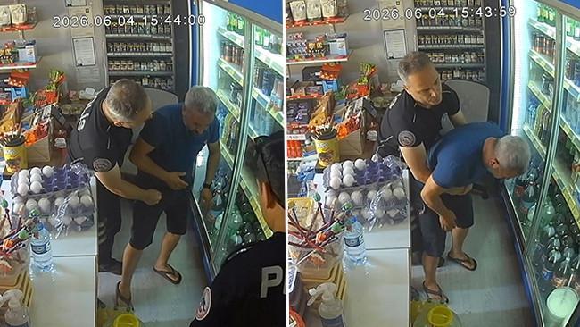 Bakkalın nefes borusuna şeker kaçtı: Polis memuru Heimlich manevrasıyla ...