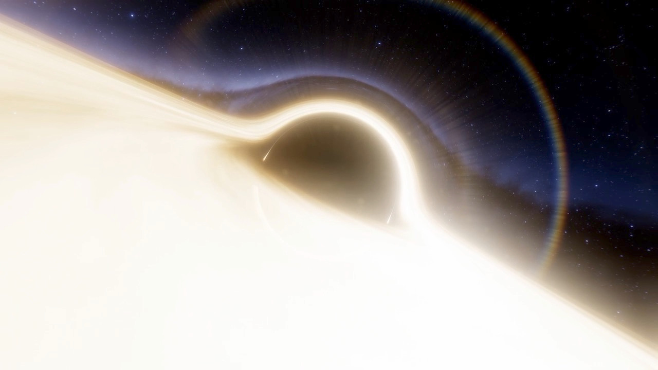 First measurement of the distance from a SMBH accretion disk to the ...