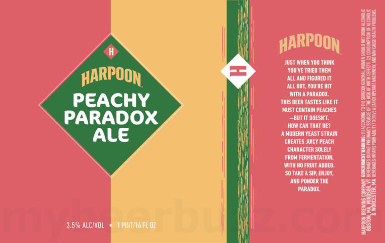 Harpoon working on Peachy Paradox Ale, a peach ale that doesn’t contain ...