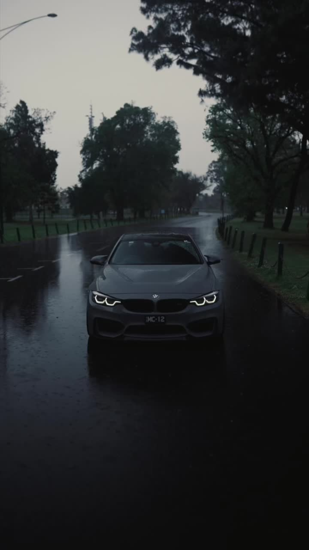 Precision and control with BMW M4 Nardo on wet streets