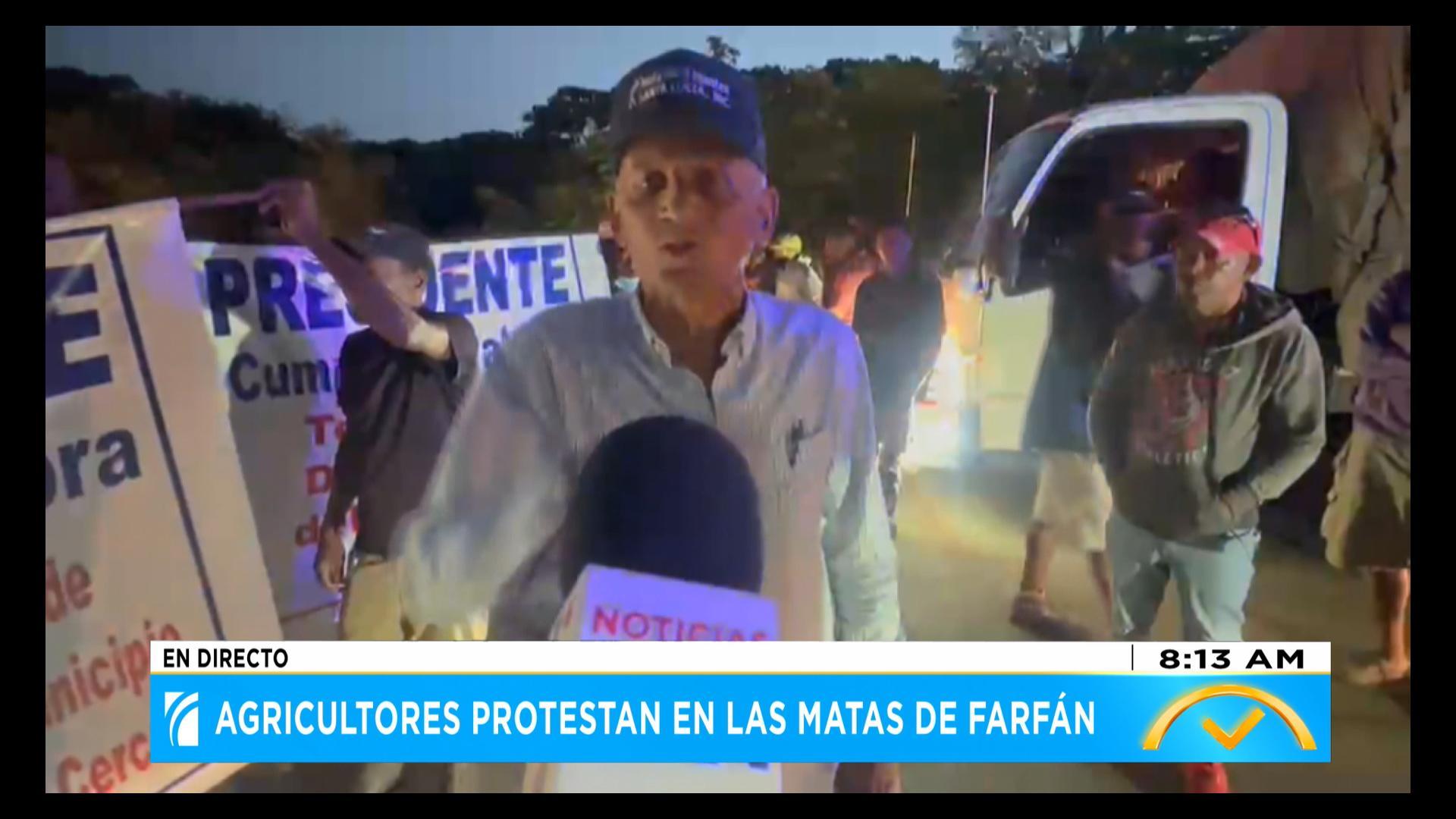 Agricultores protestan en Las Matas de Farfán | El Despertador