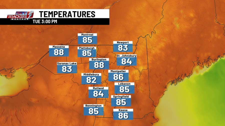 Hot, muggy Tuesday after a pleasantly warm Monday