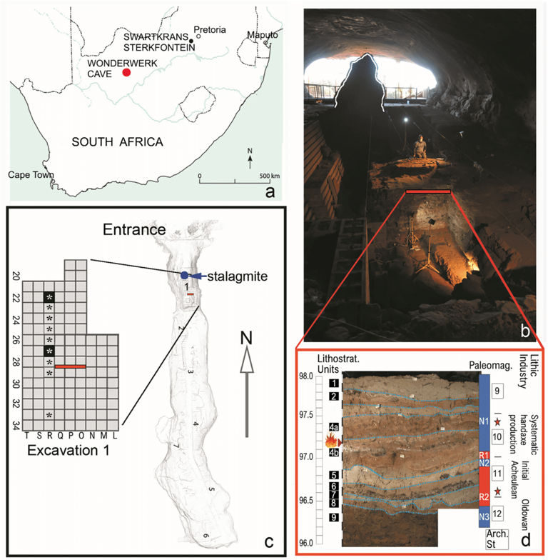 Scientists find 1.8-million-year-old fire evidence deep inside South ...