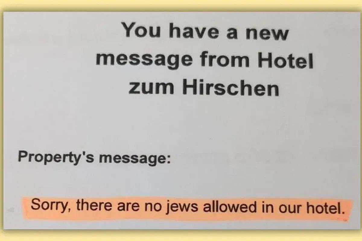 "Ingen jøder tillatt": et tysk hotell sender denne meldingen til ...