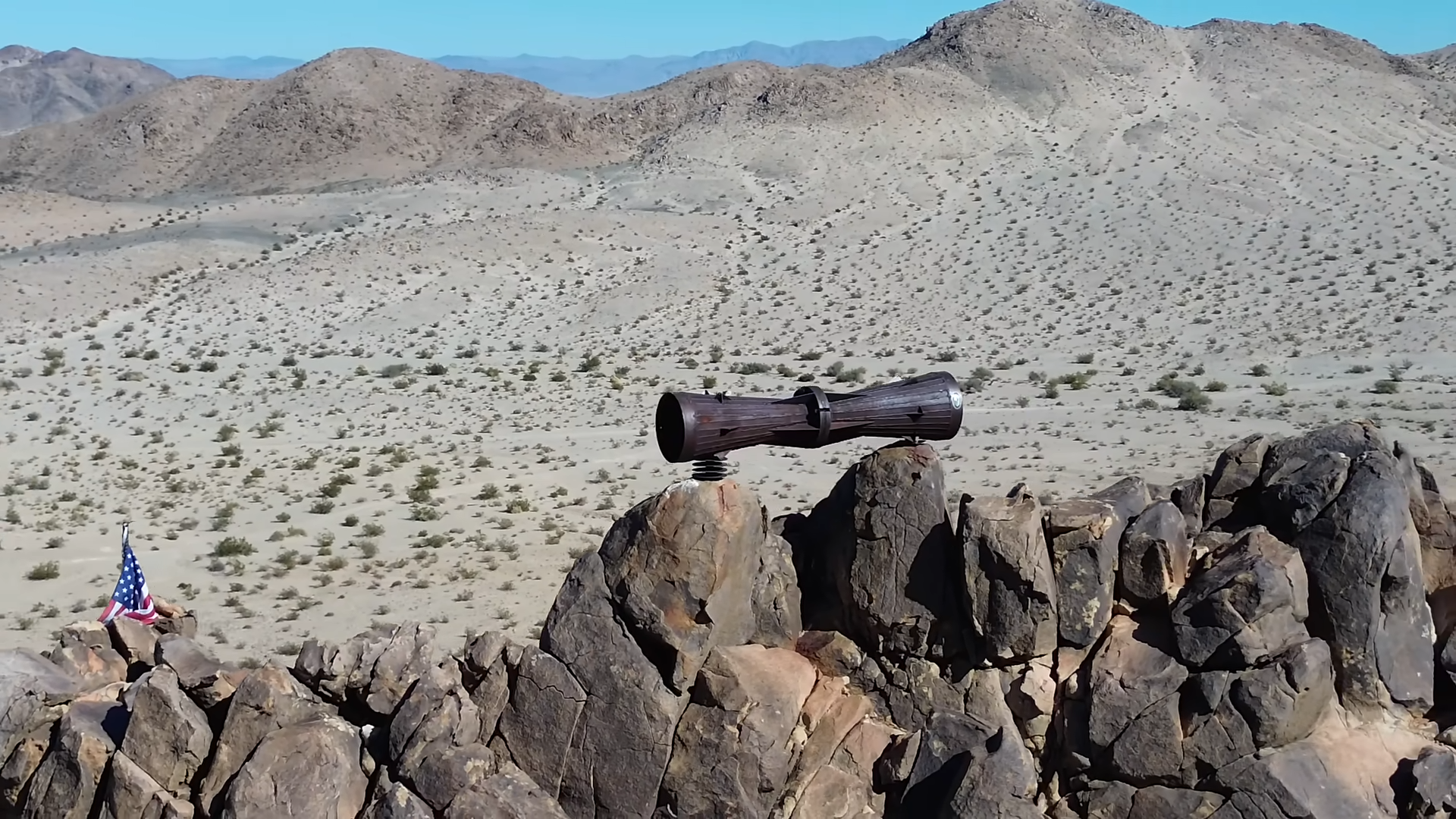 A 20-foot megaphone appeared in the Mojave Desert, nobody knows who ...