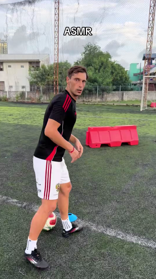 Football training ASMR soft soccer sounds and skills