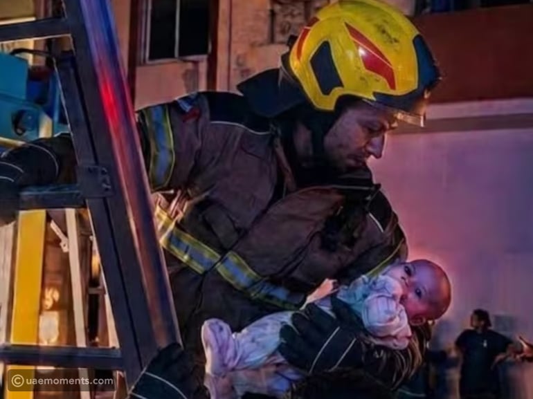 Newborn rescued from Sharjah apartment fire