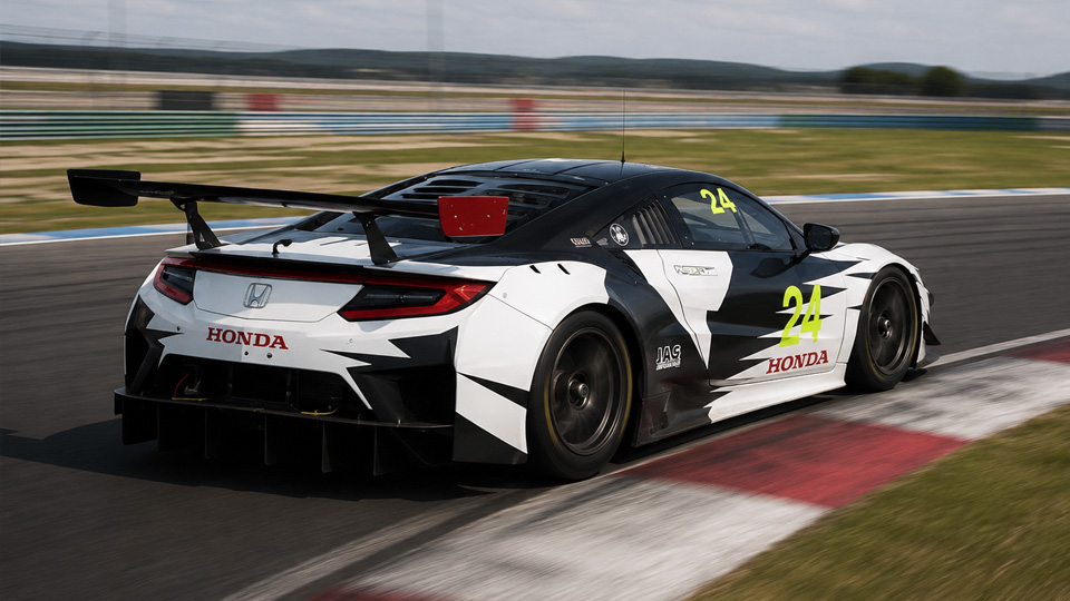 NSX GT3 EVO22 exhaust note full throttle accelerations