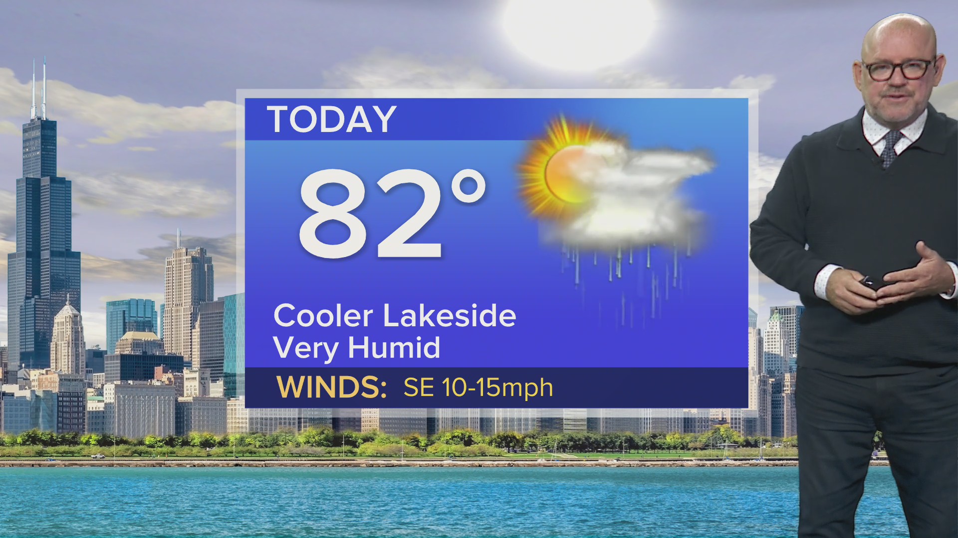 Monday forecast: Temps in low 80s, humid with scattered storms