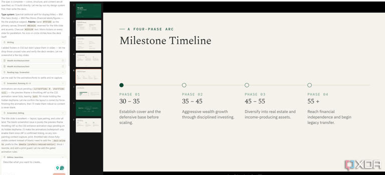 I created a complex presentation using Claude Design, Copilot in ...
