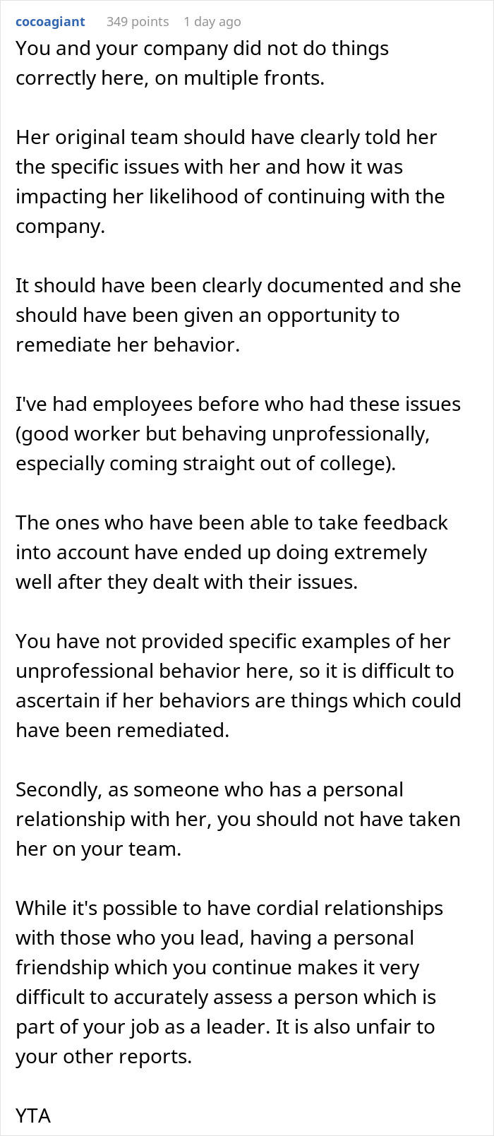 AITA for not telling my friend she was getting fired which led to her ...