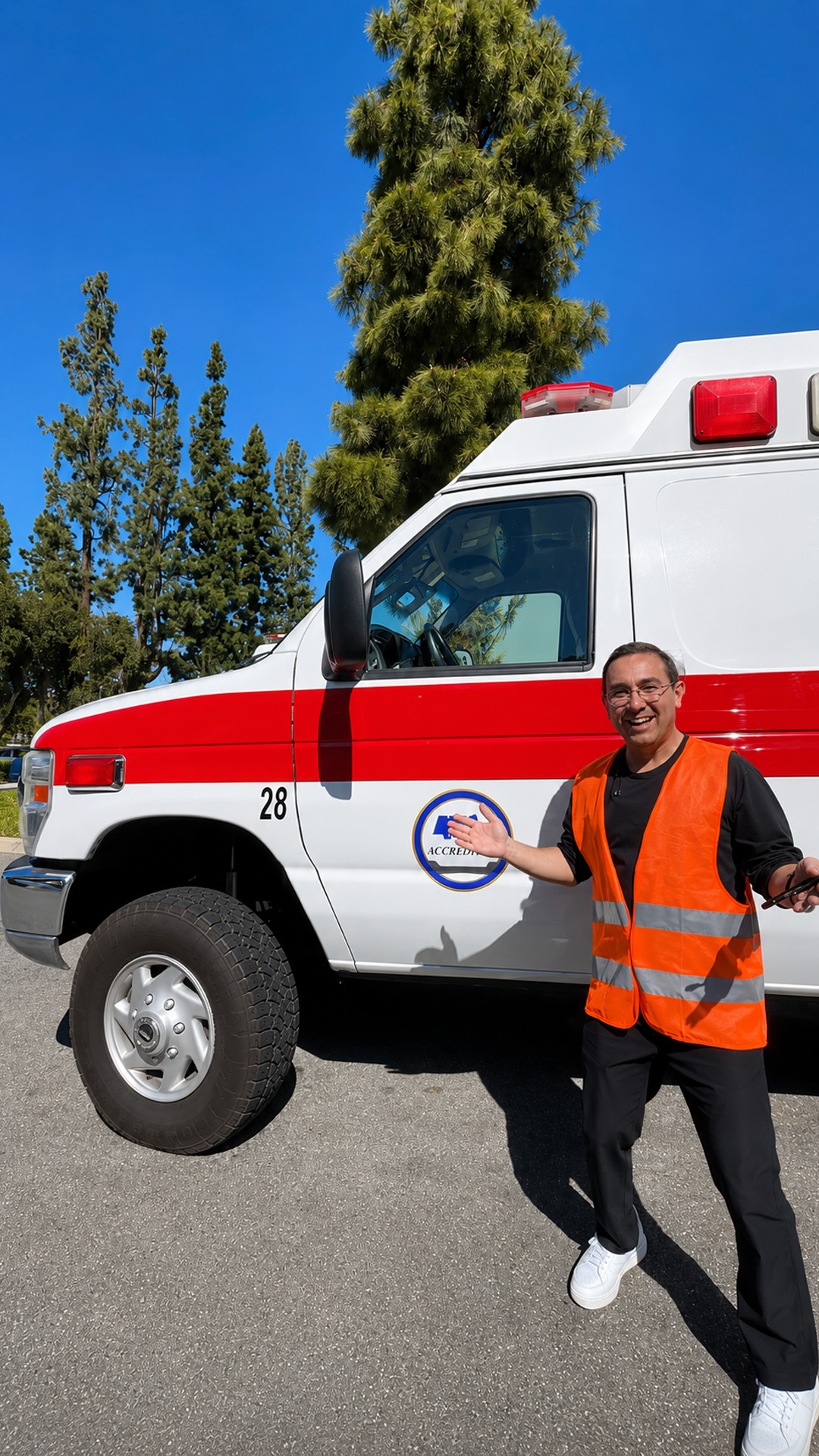 This ambulance is built to handle rough terrain