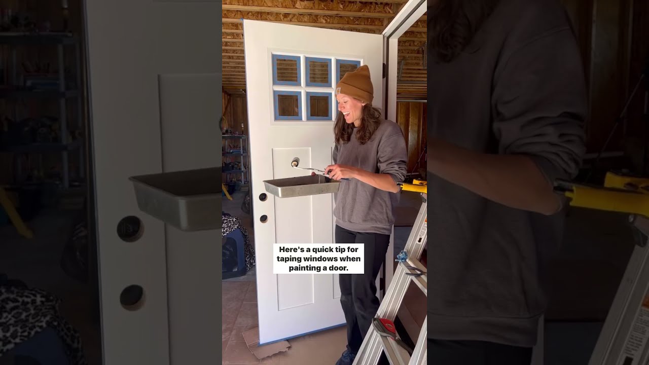 Paint an entry door with professional masking and taping tips