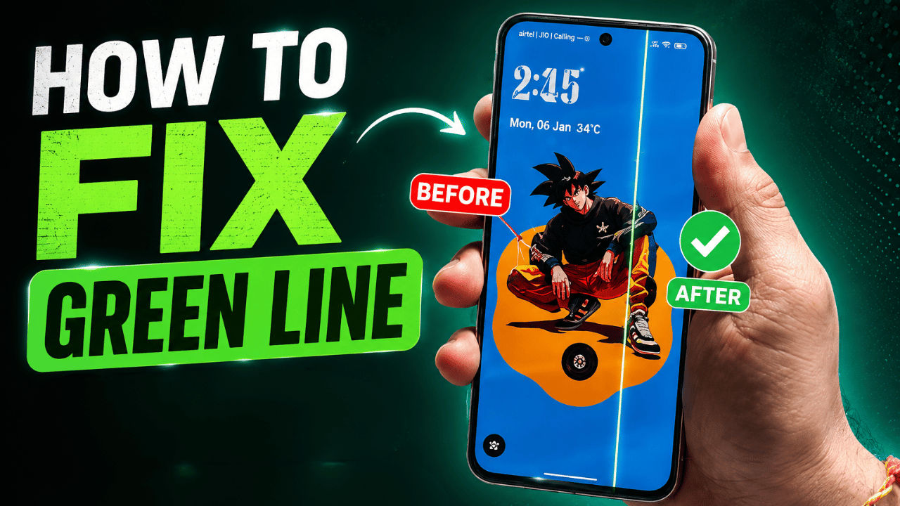 How to fix the green line issue on your Android device
