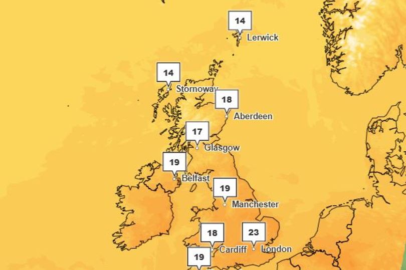 Met Office weather maps show when Greater Manchester temperatures will ...