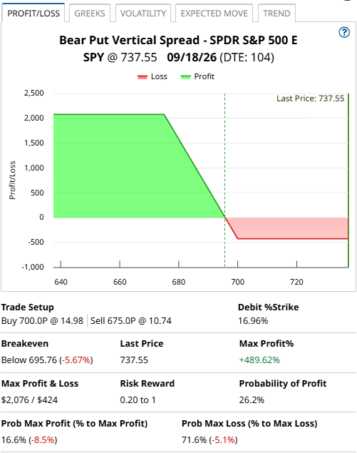 Using SPY put options for portfolio protection