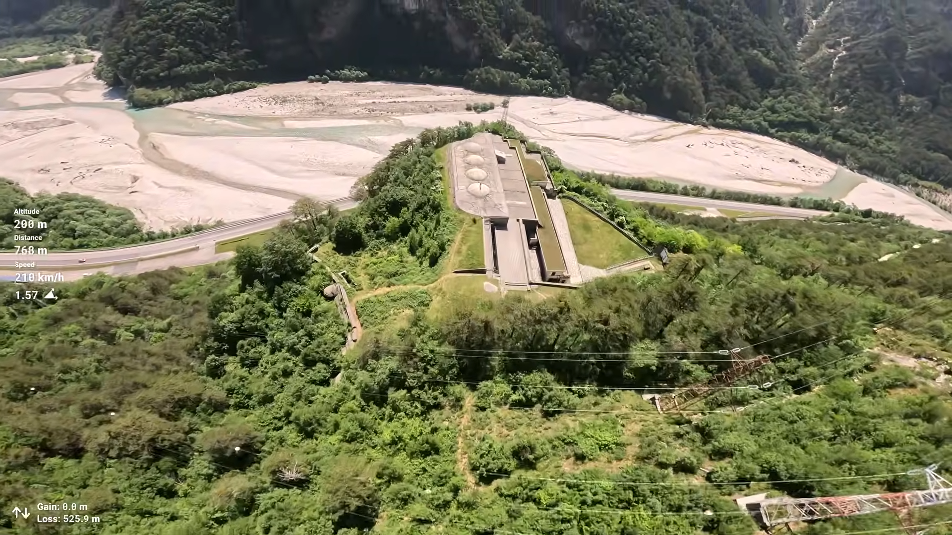He flew off a mountain - and almost hit a historic fortress