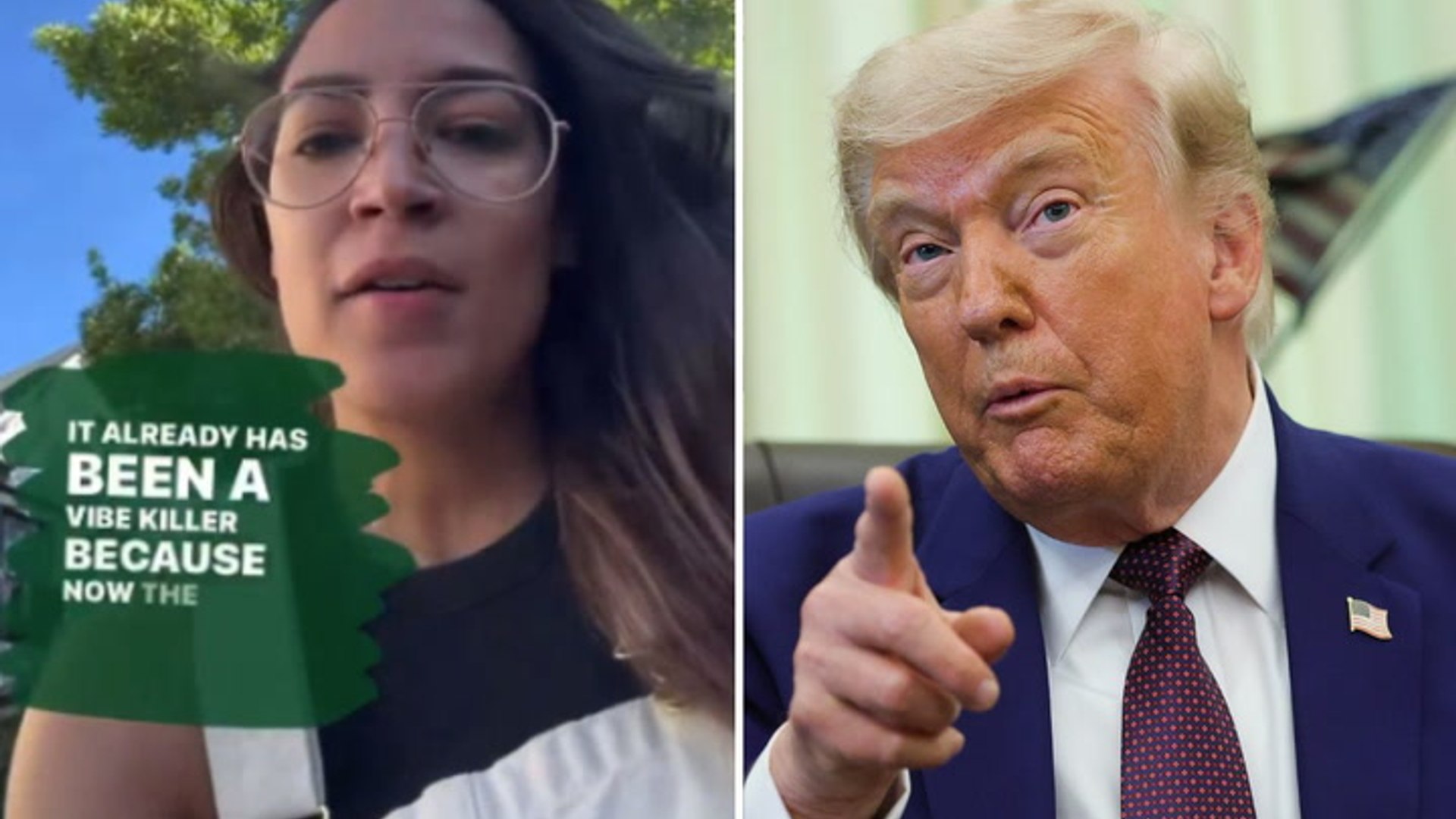 AOC slams 'vibe killer' Trump for attending Knicks game, forcing watch ...