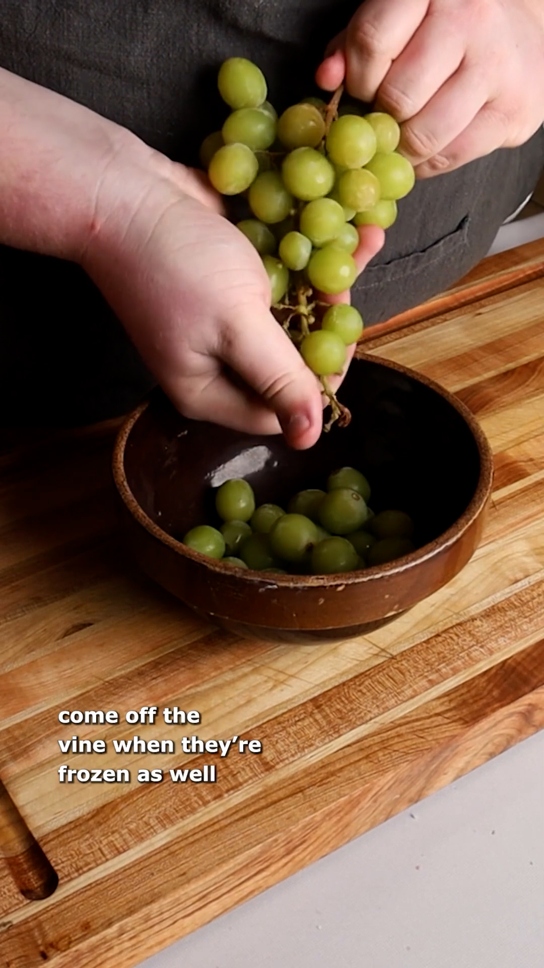 Naturally sweet frozen grapes refreshing snack