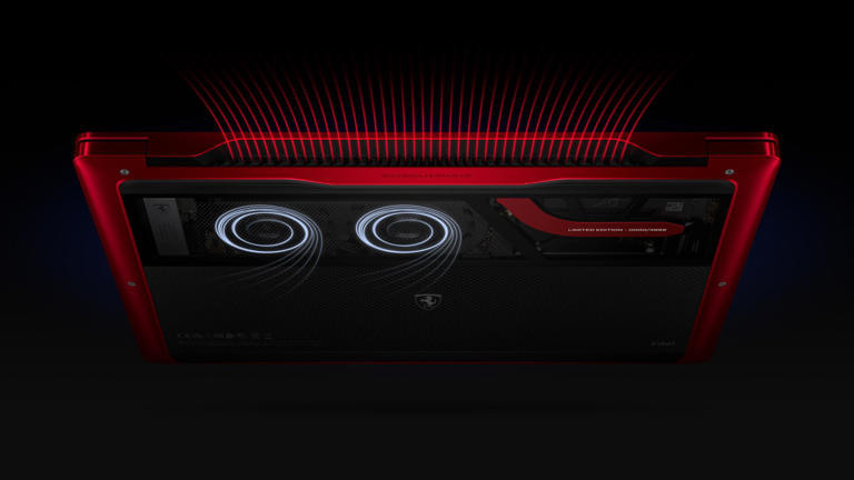 Does Ferrari's new laptop 'transcend PC design' or is it just red?