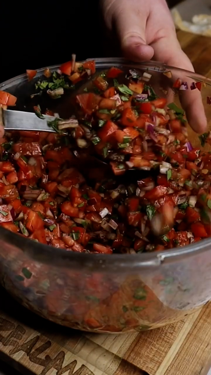 Tomato garlic bruschetta sneak preview