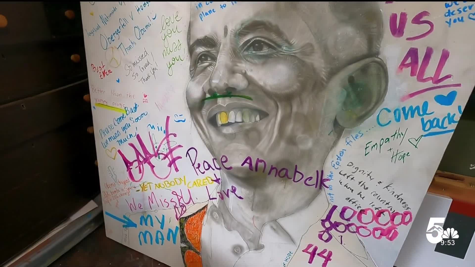 The surprising reason an artist is letting people deface his paintings