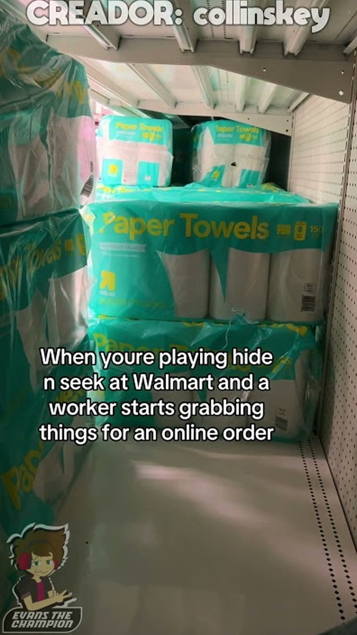 Parodia cómica en español de “Hidden in Walmart” con caos estilo meme viral