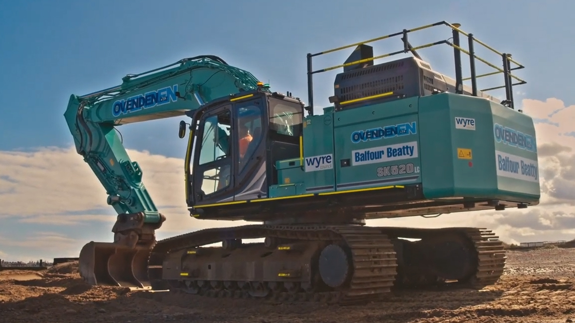 This giant excavator is ready for massive earthmoving jobs