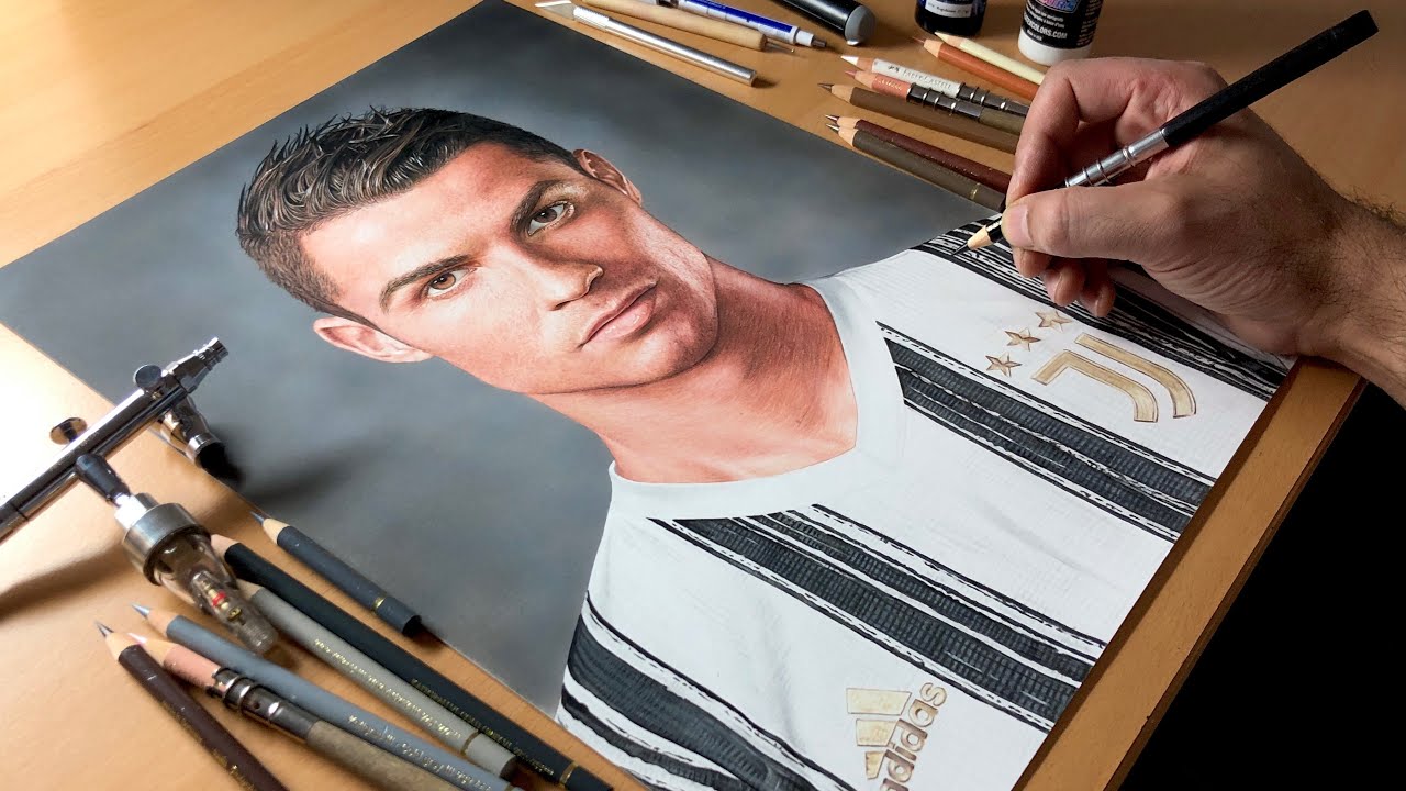 Drawing Cristiano Ronaldo timelapse