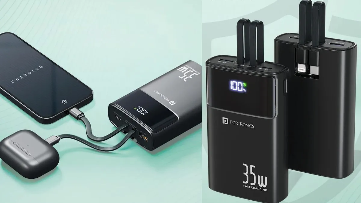 Portronics Titan 35 power bank with 20,000mAh battery and 35W fast ...