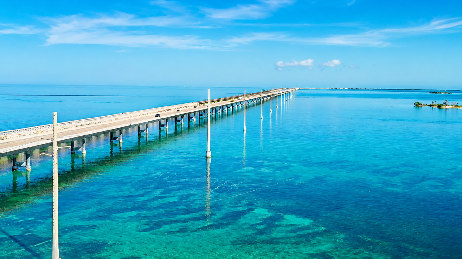 Este puente convierte varias islas en una sola ruta continua
