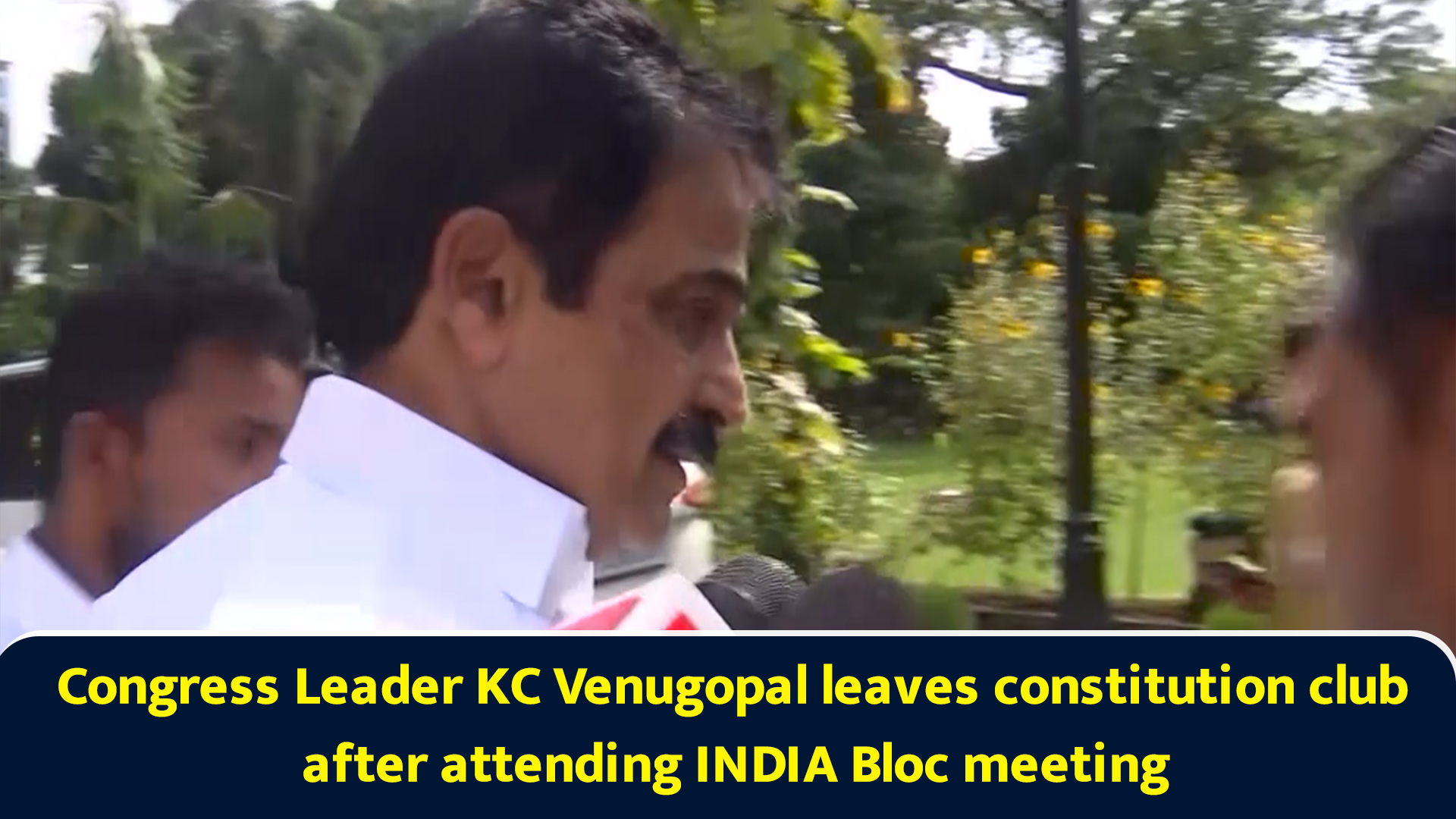 Congress leader KC Venugopal leaves Constitution Club after attending ...