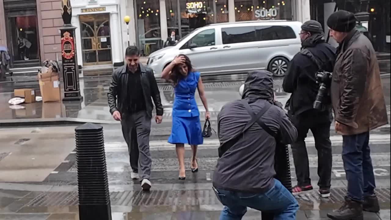 Narinder Kaur arrives at court for case against Laurence Fox
