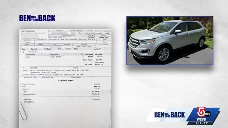 Ford Edge owner paid $1,854 after recall fix wasn’t ready