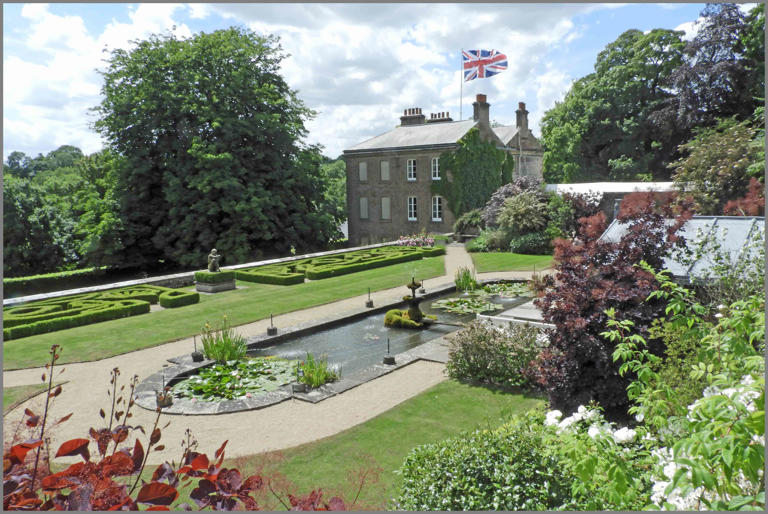 Cottage gardens bursting with blooms, vegetable plots and hall grounds ...