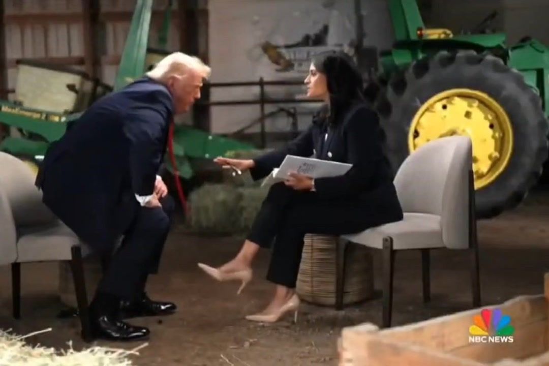 Trump faces fresh diaper accusations as he walks out of meltdown interview