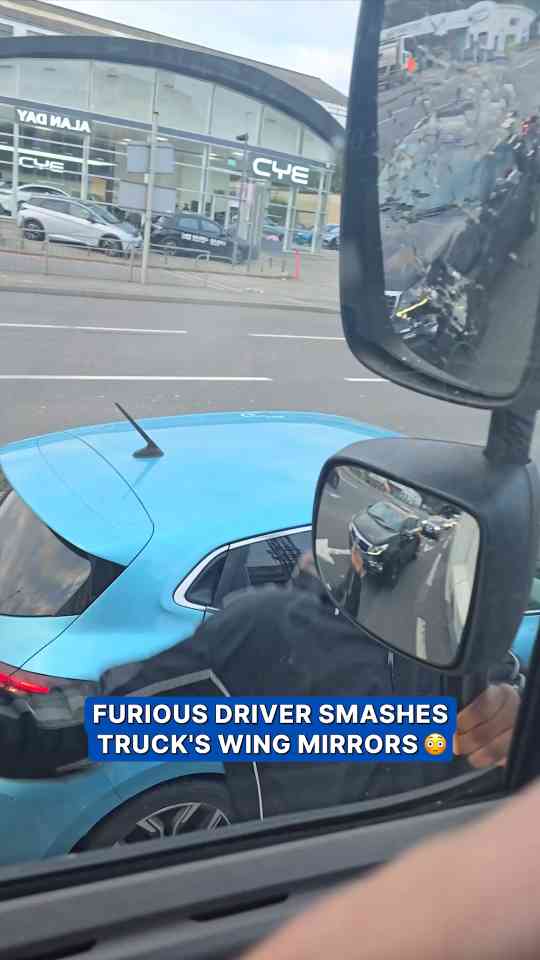 Motorist damages truck mirrors during road rage confrontation