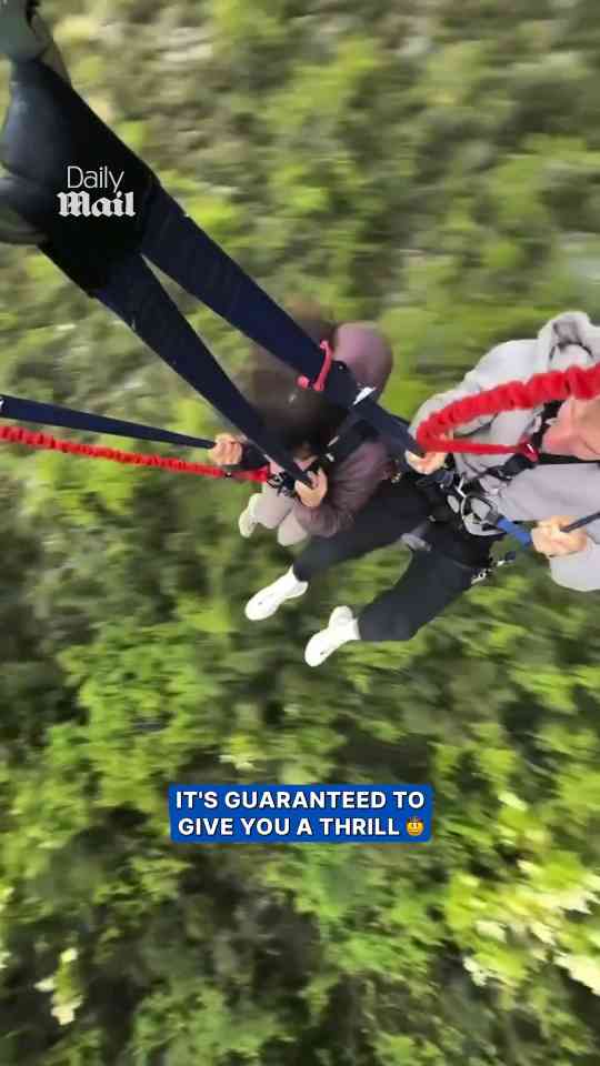 Riders take on the world's largest swing