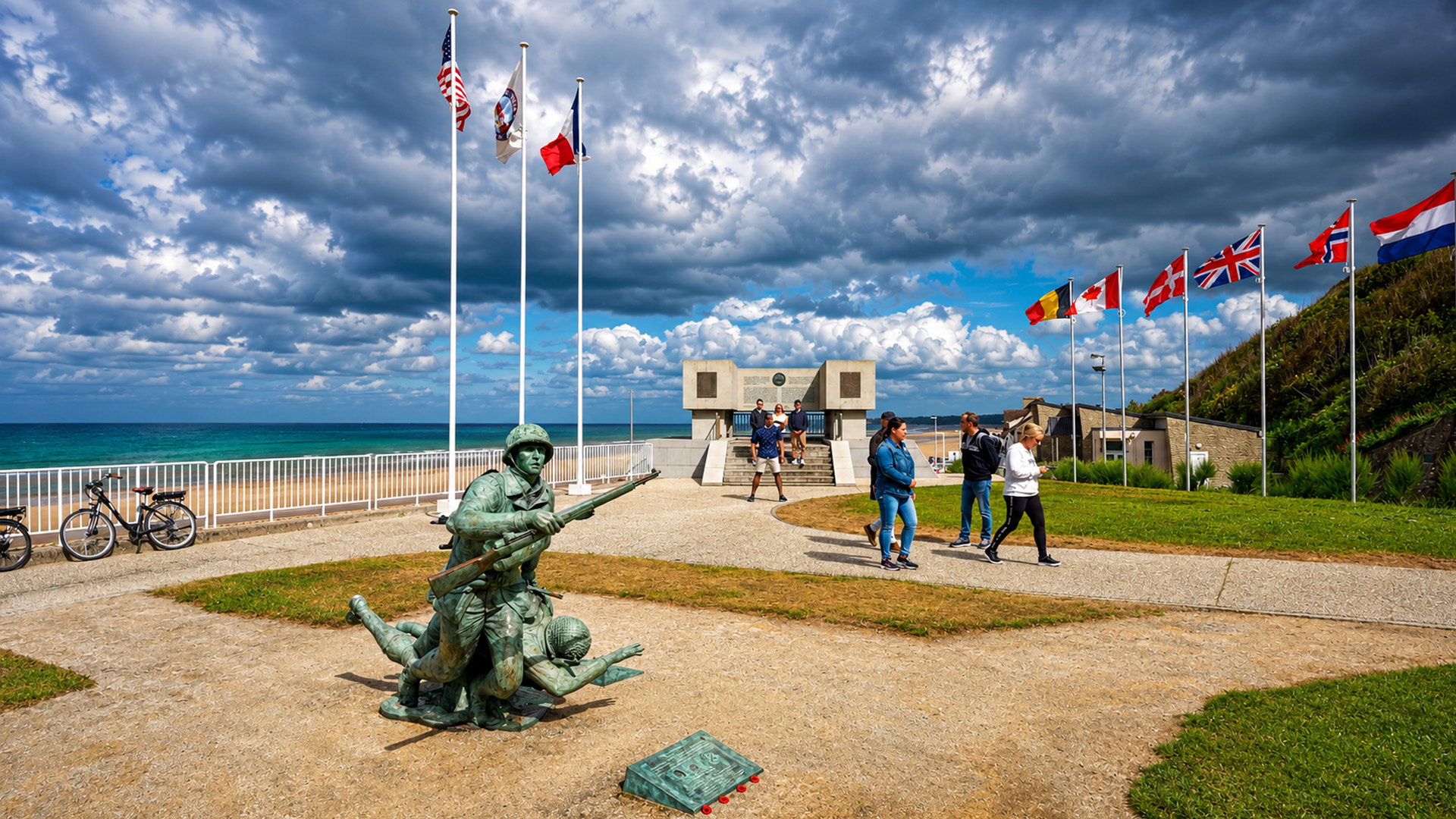 Omaha Beach France marks a defining D-Day battlefield (4K)